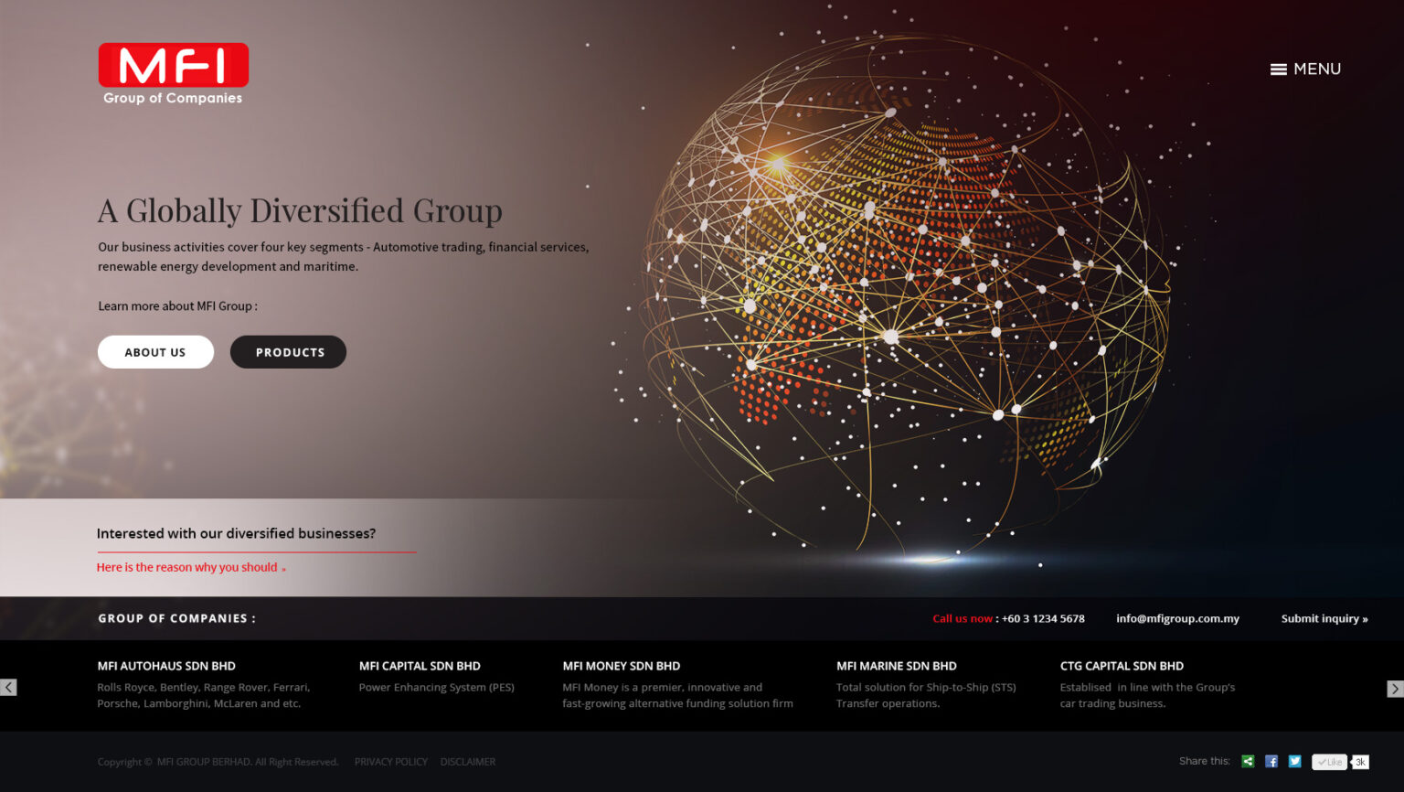 Web Design Service for MFI Group Malaysia