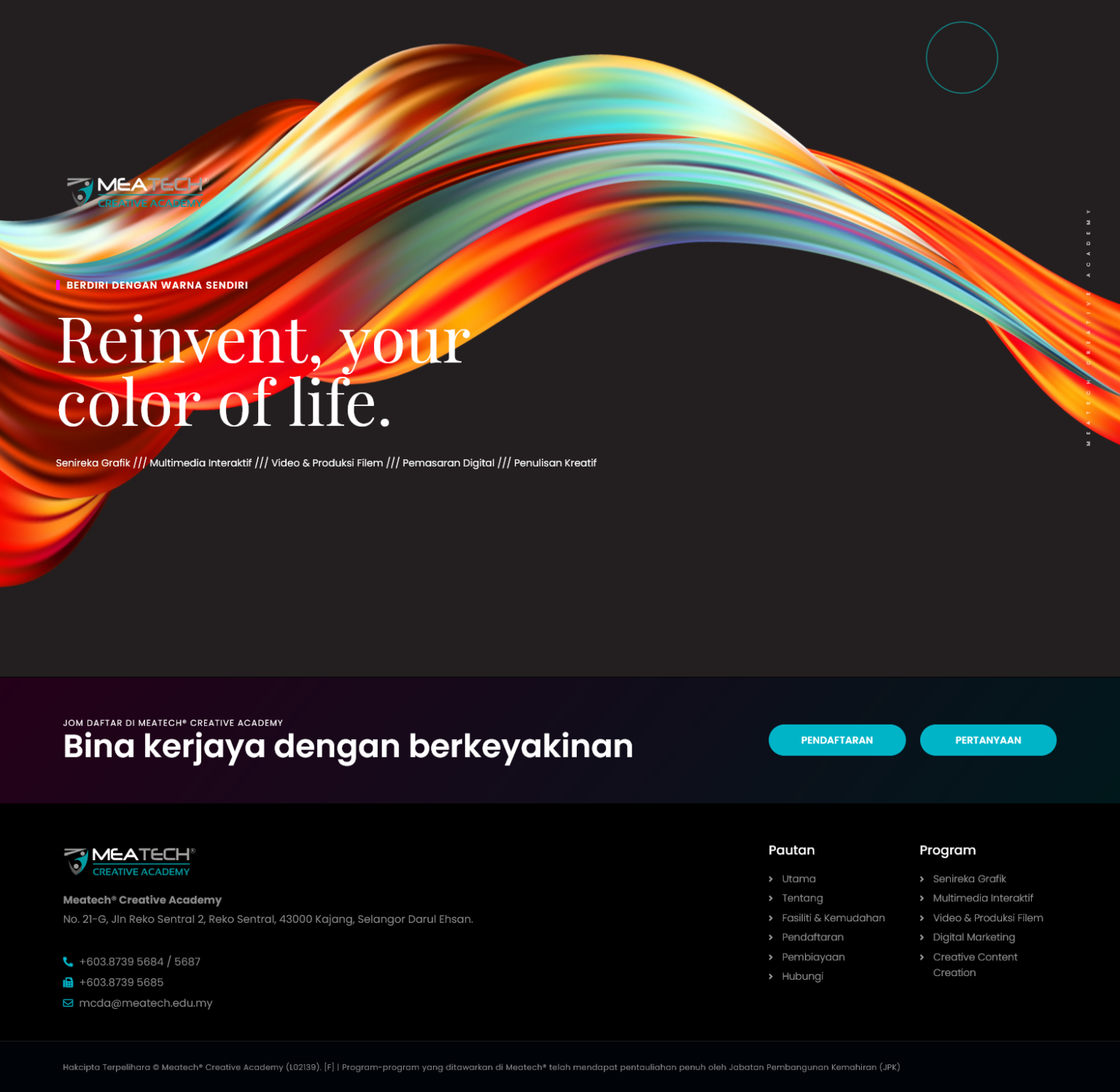 Web Design Service for Meatech Skill Academy