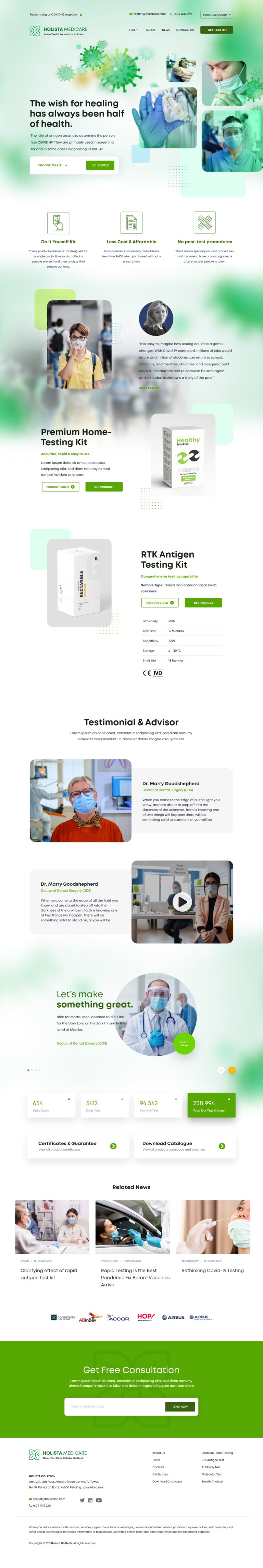 Web Design Service for Holista Colltech