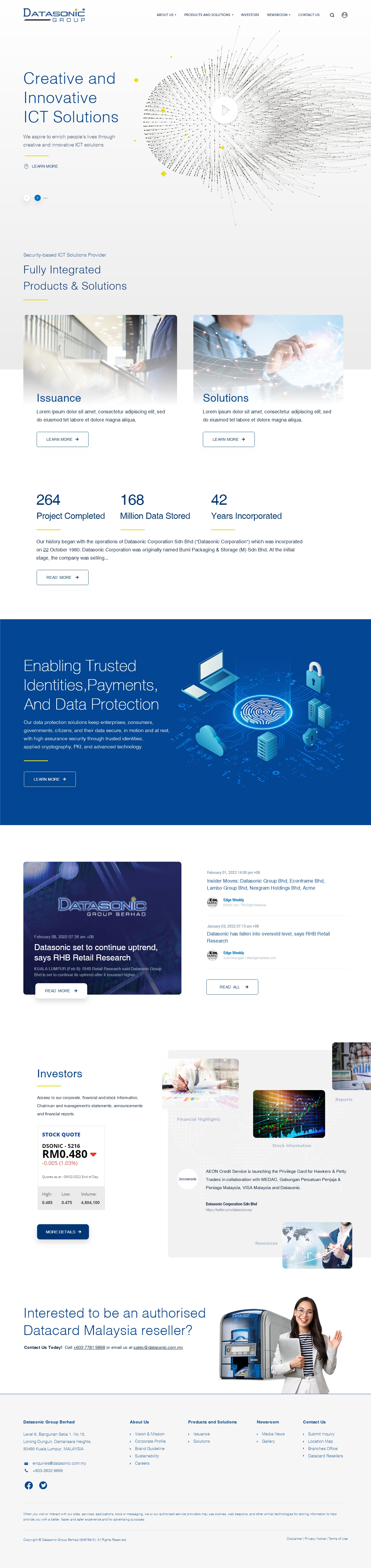 Datasonic Group Berhad No 1 Freelance Web Designer Malaysia